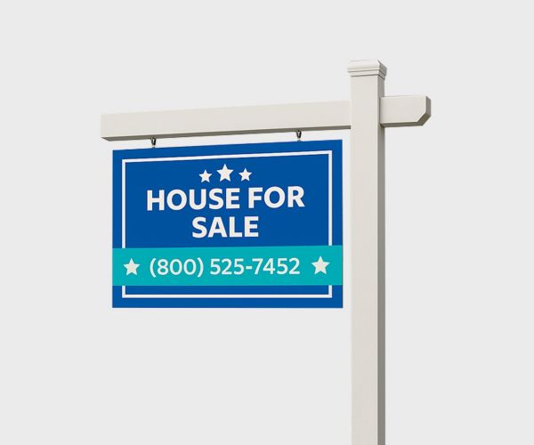 Real Estate Sign Posts, Vinyl Real Estate Hanging Sign Post Printing