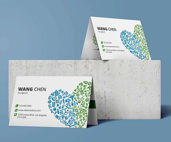 Folded Business Cards, Fold Over Business Card Printing Services